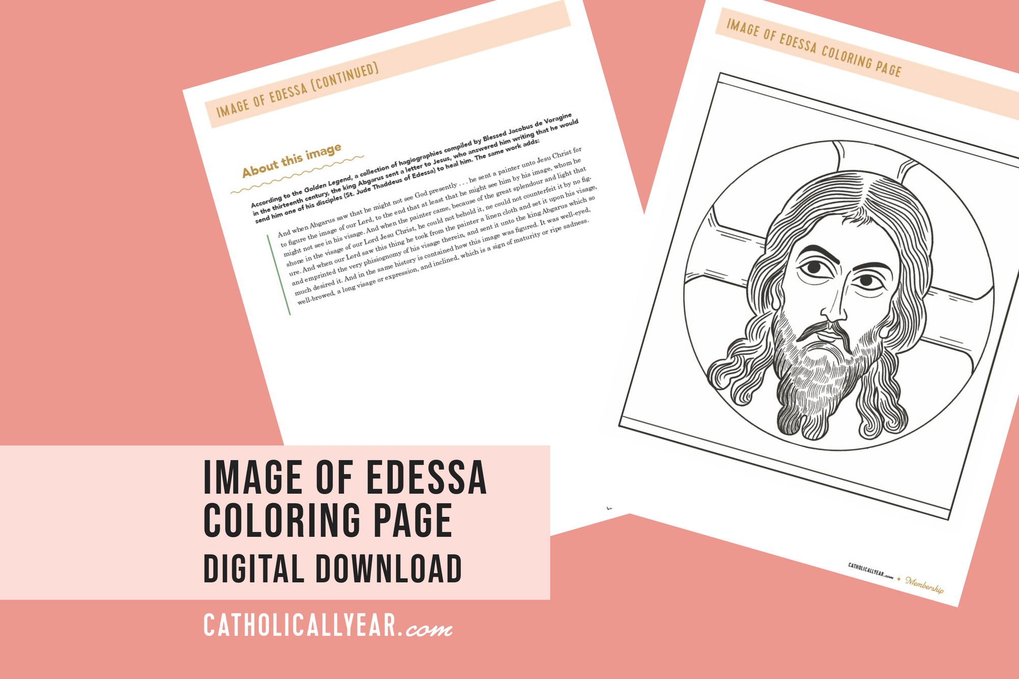 Image of Edessa Coloring Page {Digital Download} – The Catholic All ...
