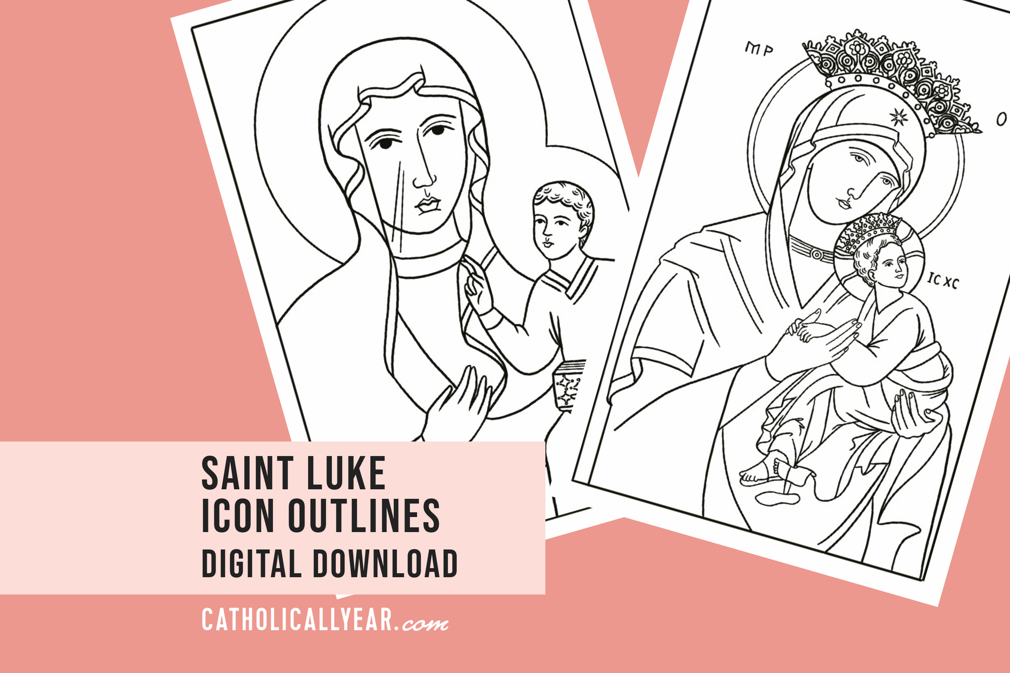 Additional Icon Painting Outlines {Digital Download} – The Catholic All ...