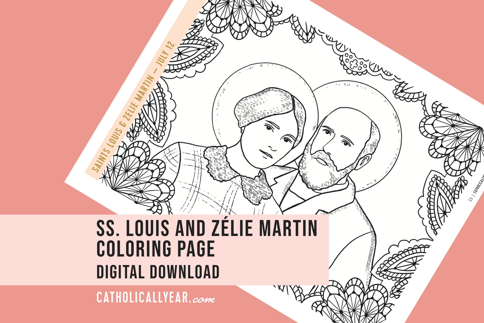 Ss. Louis and Zélie Martin Coloring Page {Digital Download} – The ...